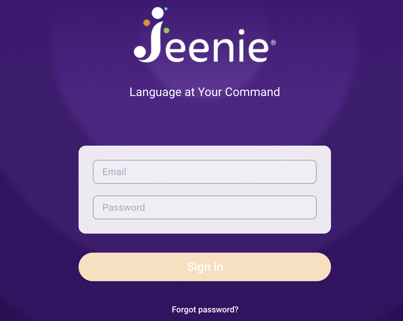 Login to Your Jeenie Account